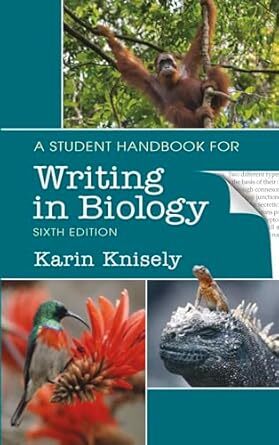 9781319308322 A Student Handbook For Writing In Biology - The Dal Bookstore